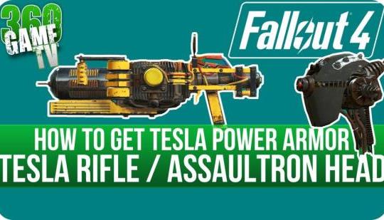 Fallout 4 DLC Tesla Rifle / Salvaged Assaultron Head / Tesla Power ...