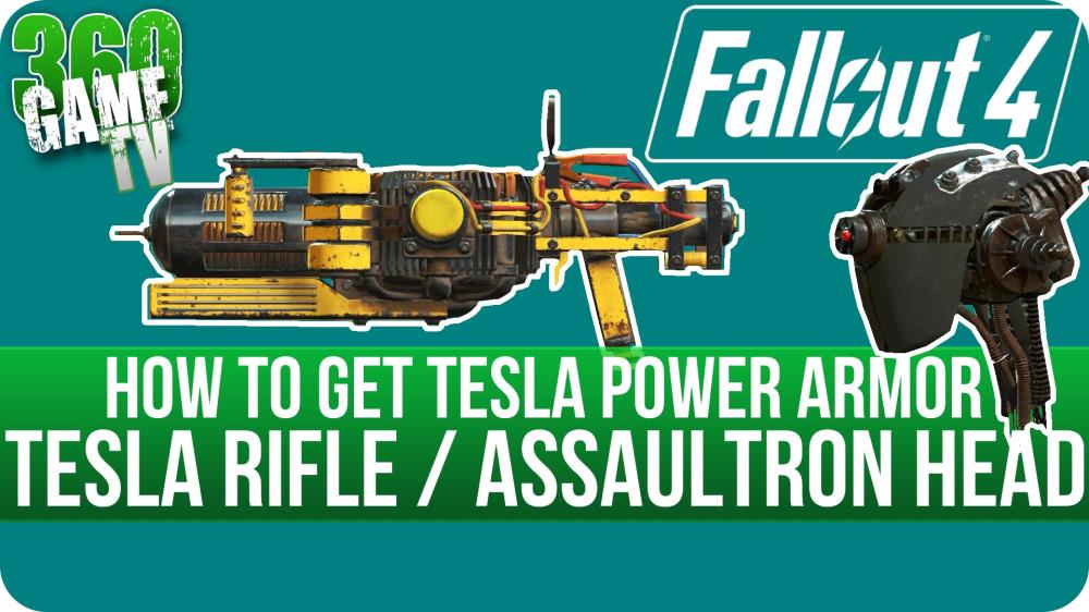 Fallout 4 DLC Tesla Rifle / Salvaged Assaultron Head / Tesla Power ...