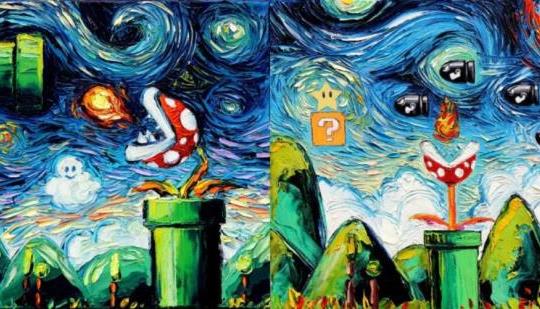 This Amazing Van Gogh Style Super Mario Bros Paintings Will Blow Your ...