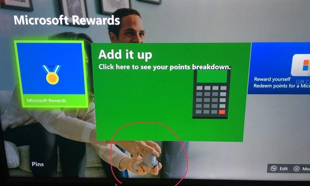 The Microsoft Rewards App Background Really Features Someone Holding a ...