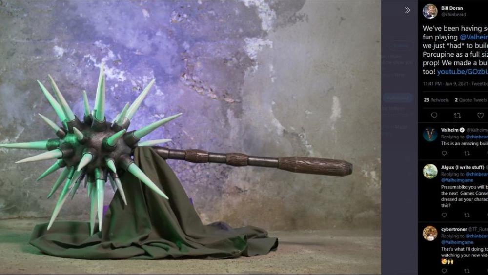 Valheim fans make a real-life Porcupine prop using EVA Foam | N4G