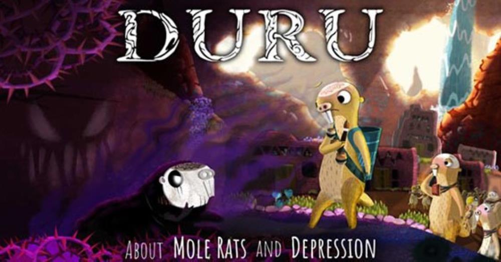 The 2D puzzle platformer "Duru - About Mole Rats and Depression" is ...