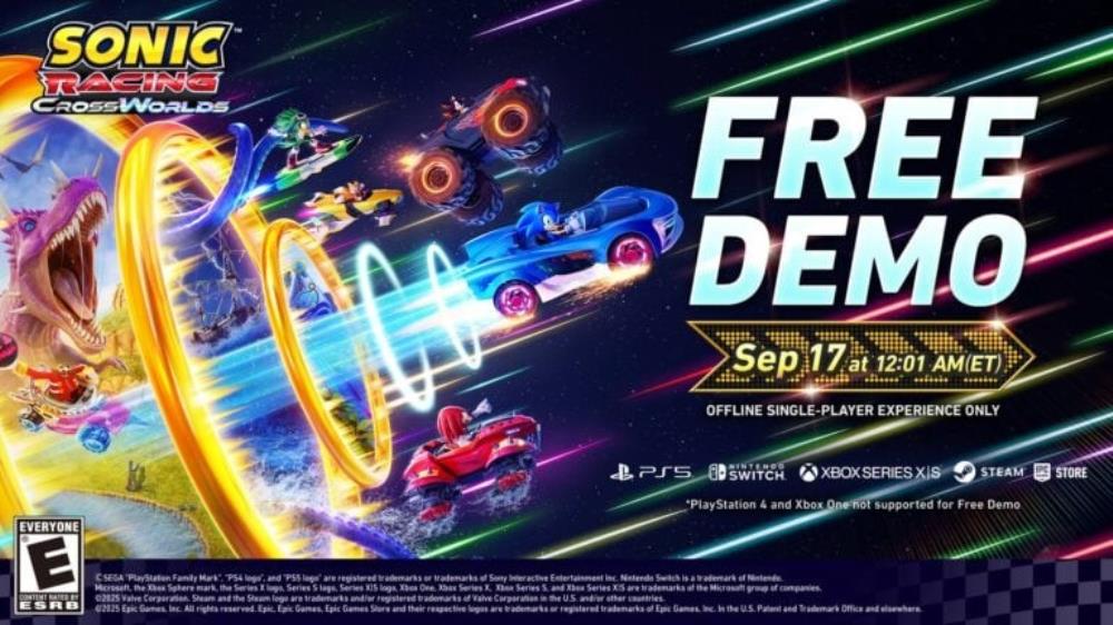 Sonic Racing: CrossWorlds single-player demo launches September 17 for ...